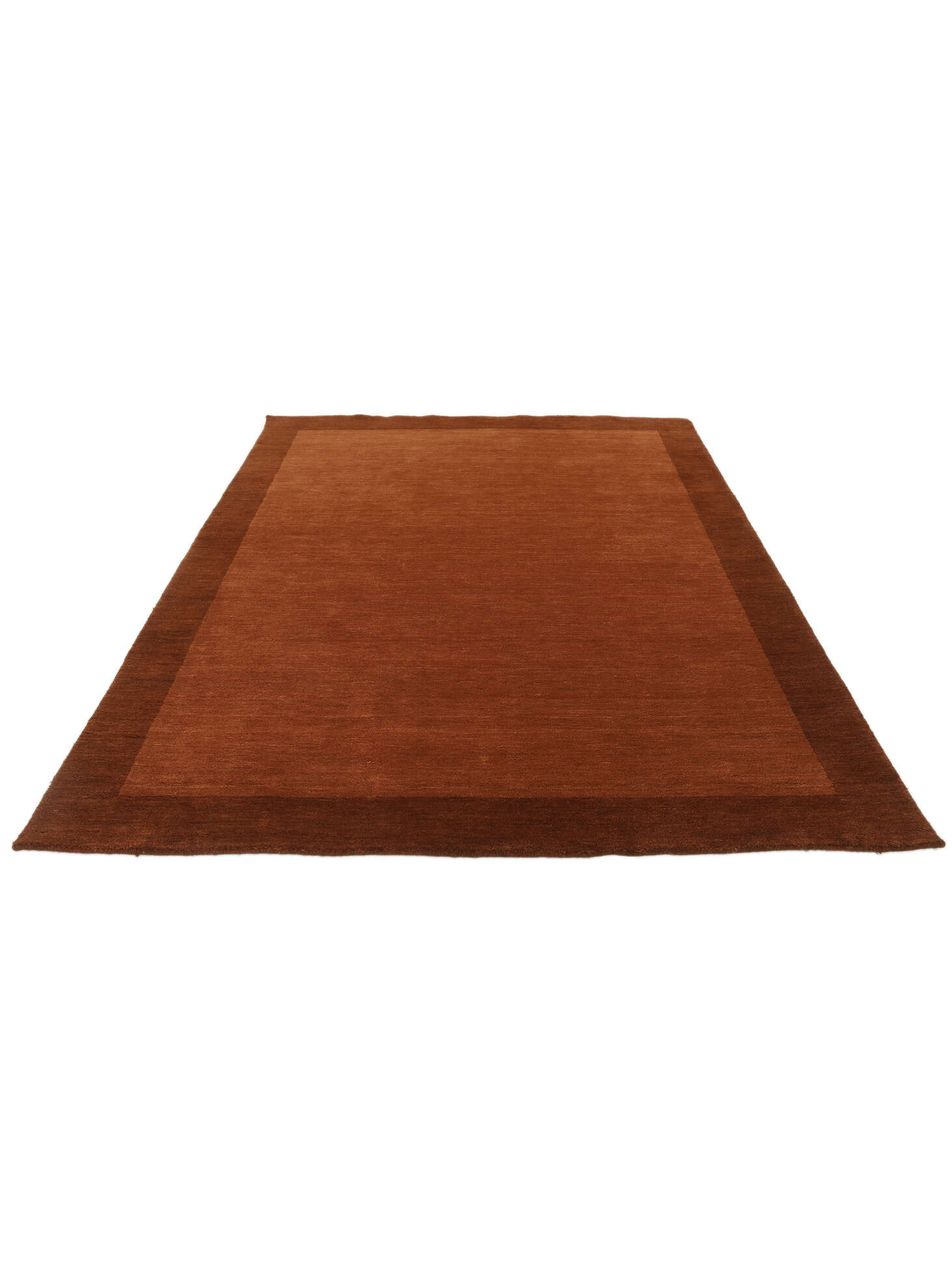 Handloom Frame - Rust Red 160 x 230 cm Wool Rug - Rugvista