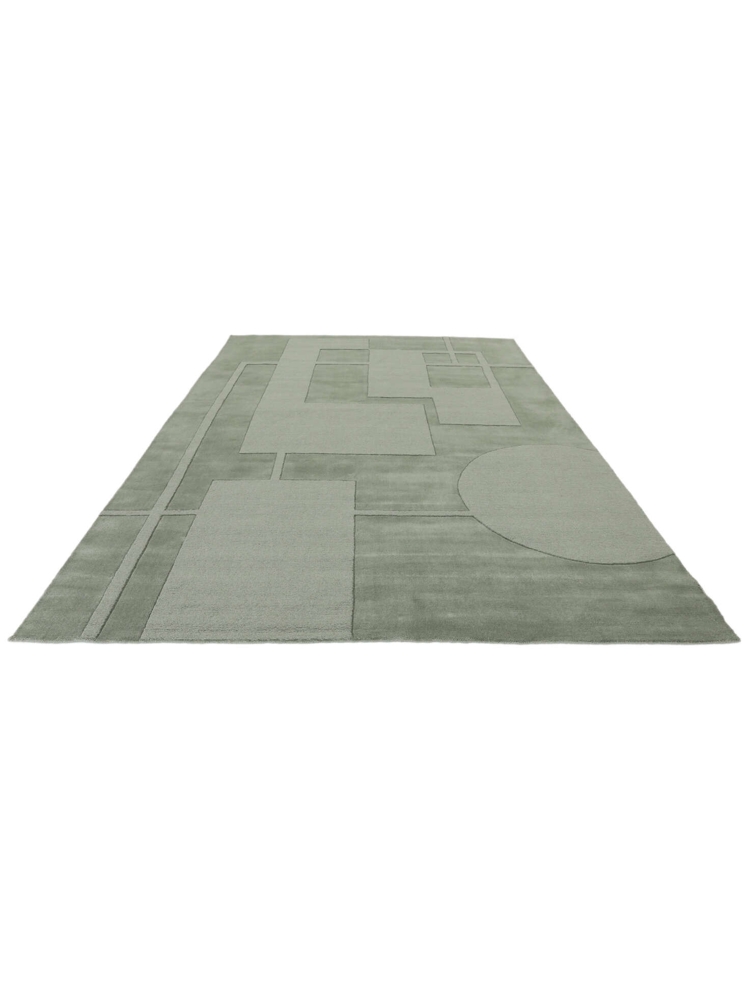 Gallery - Light Green 300 x 400 cm Wool Rug - Rugvista