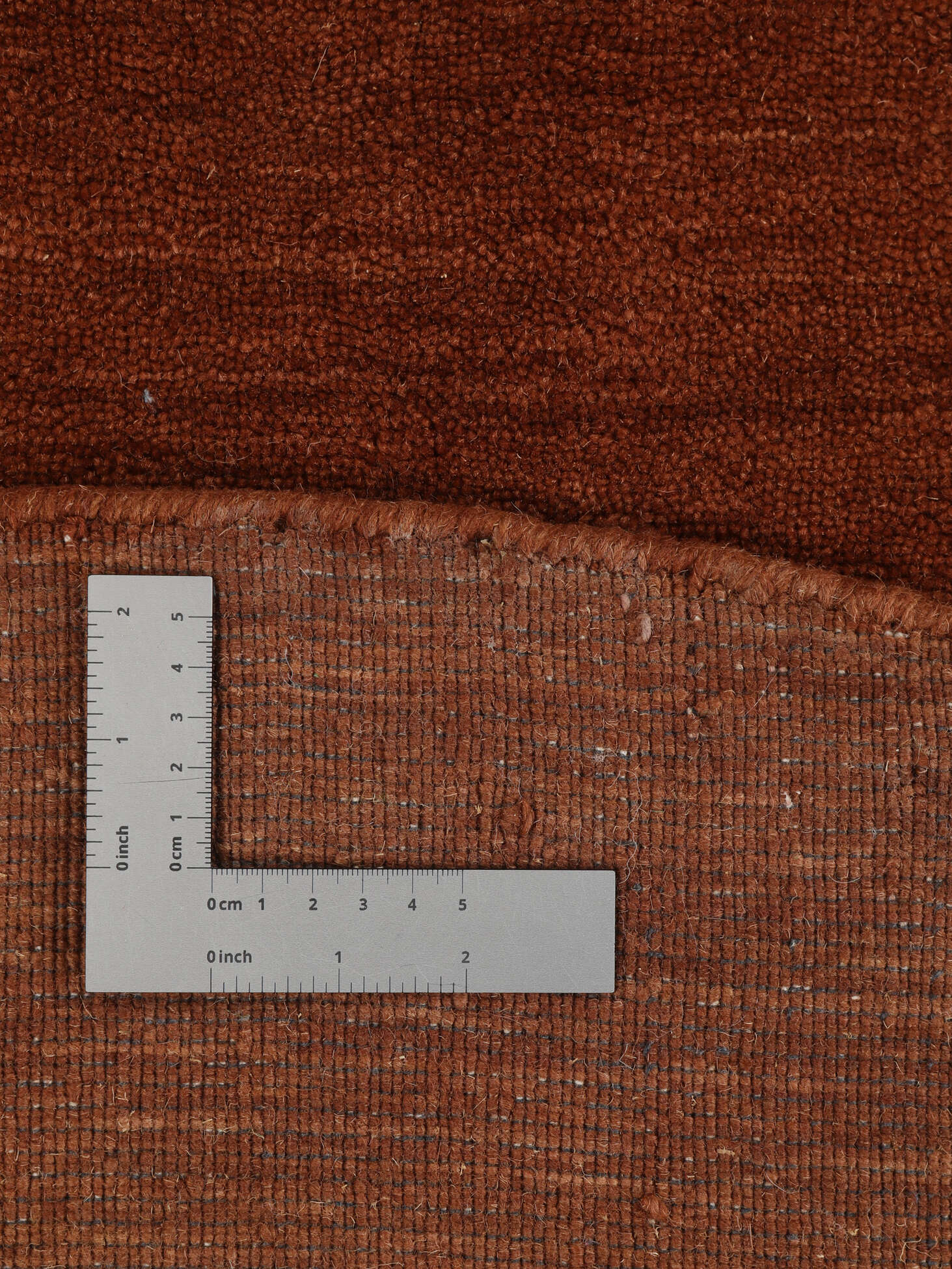 Handloom - Rust Red, Round Ø 150 cm Wool Rug - Rugvista