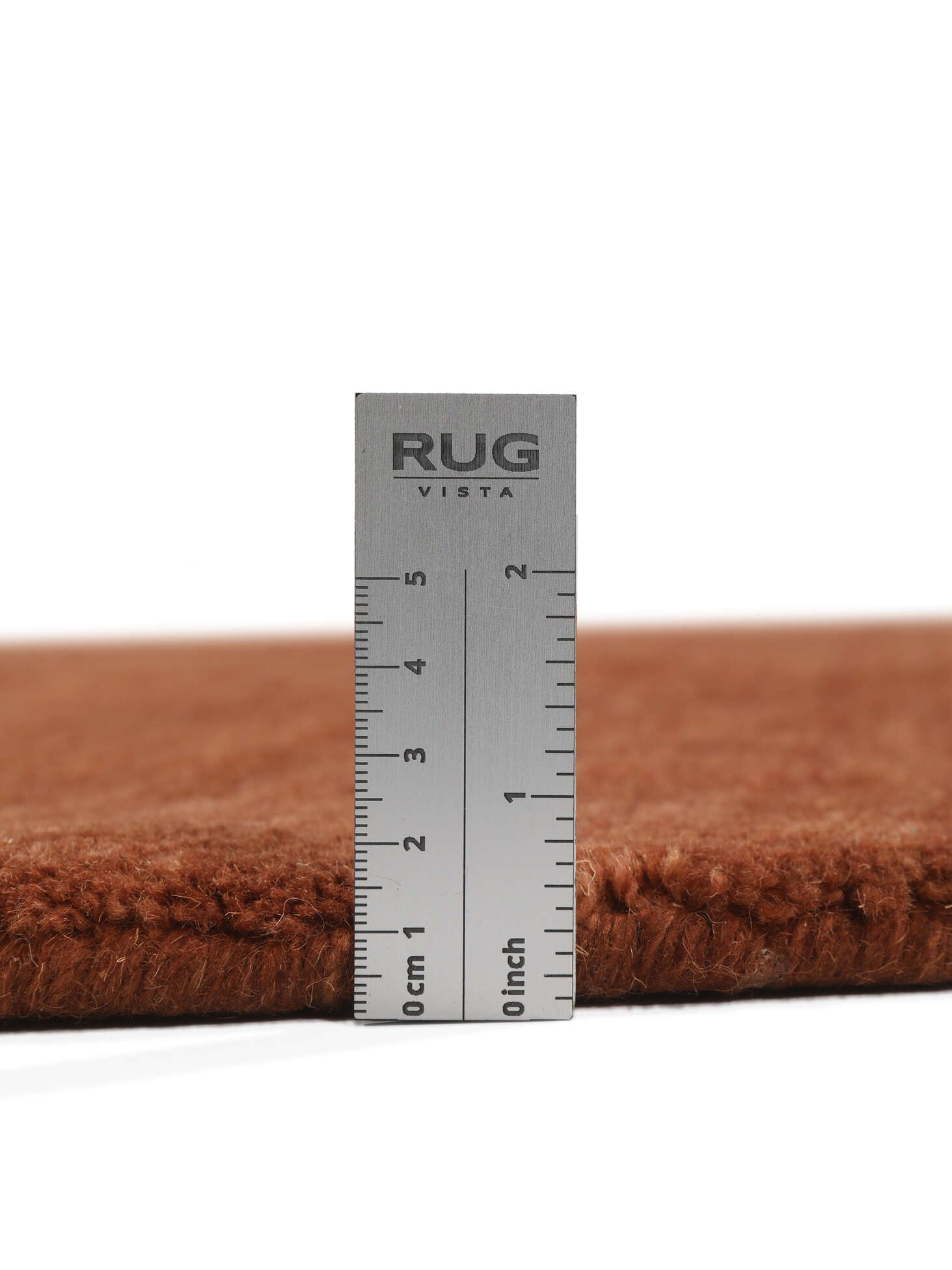 Handloom - Rust Red, Round Ø 100 cm Wool Rug - Rugvista