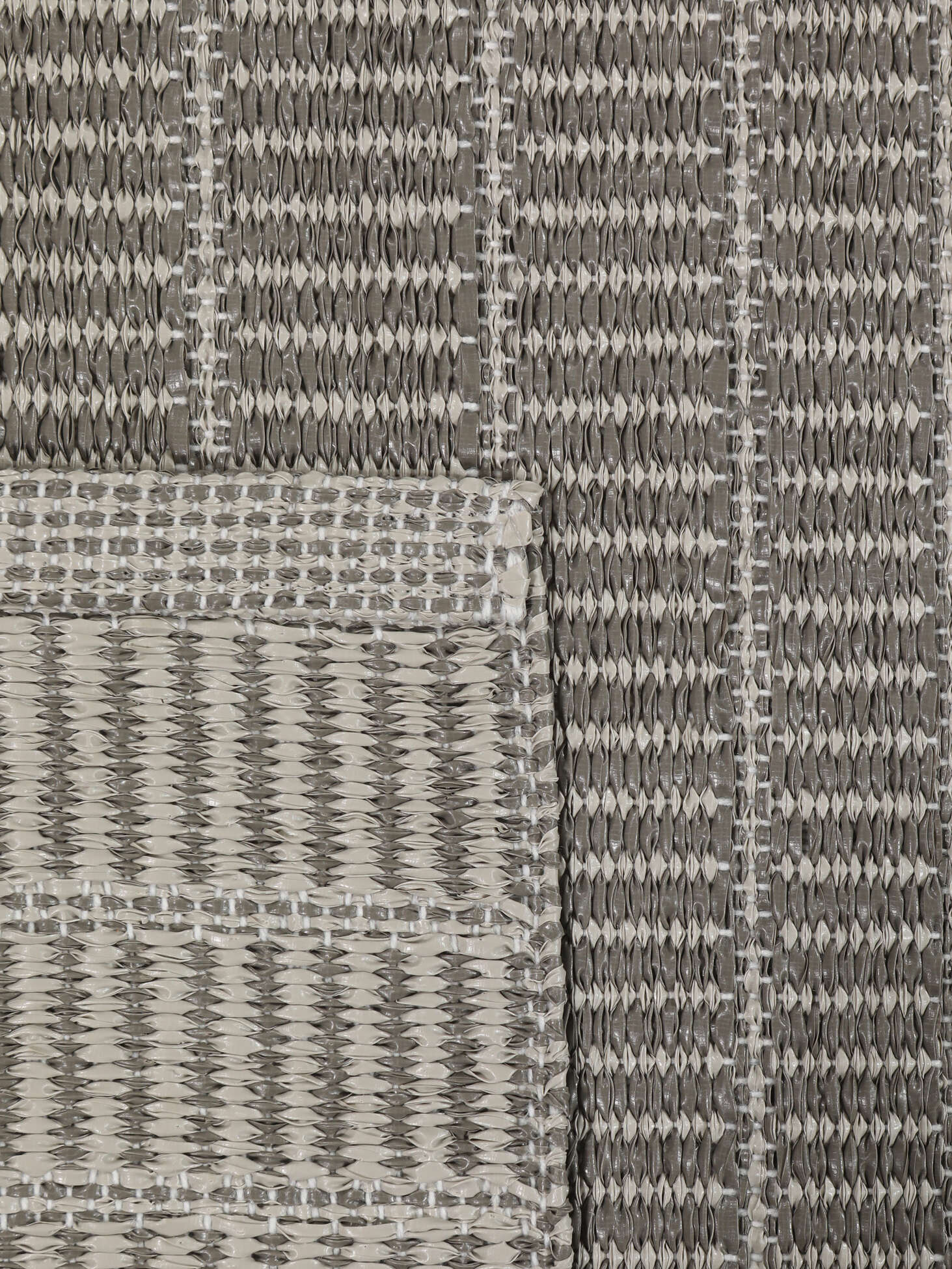 Maia - Olive Green / Greige, Runner 70 x 300 cm Plastic Rug - Rugvista