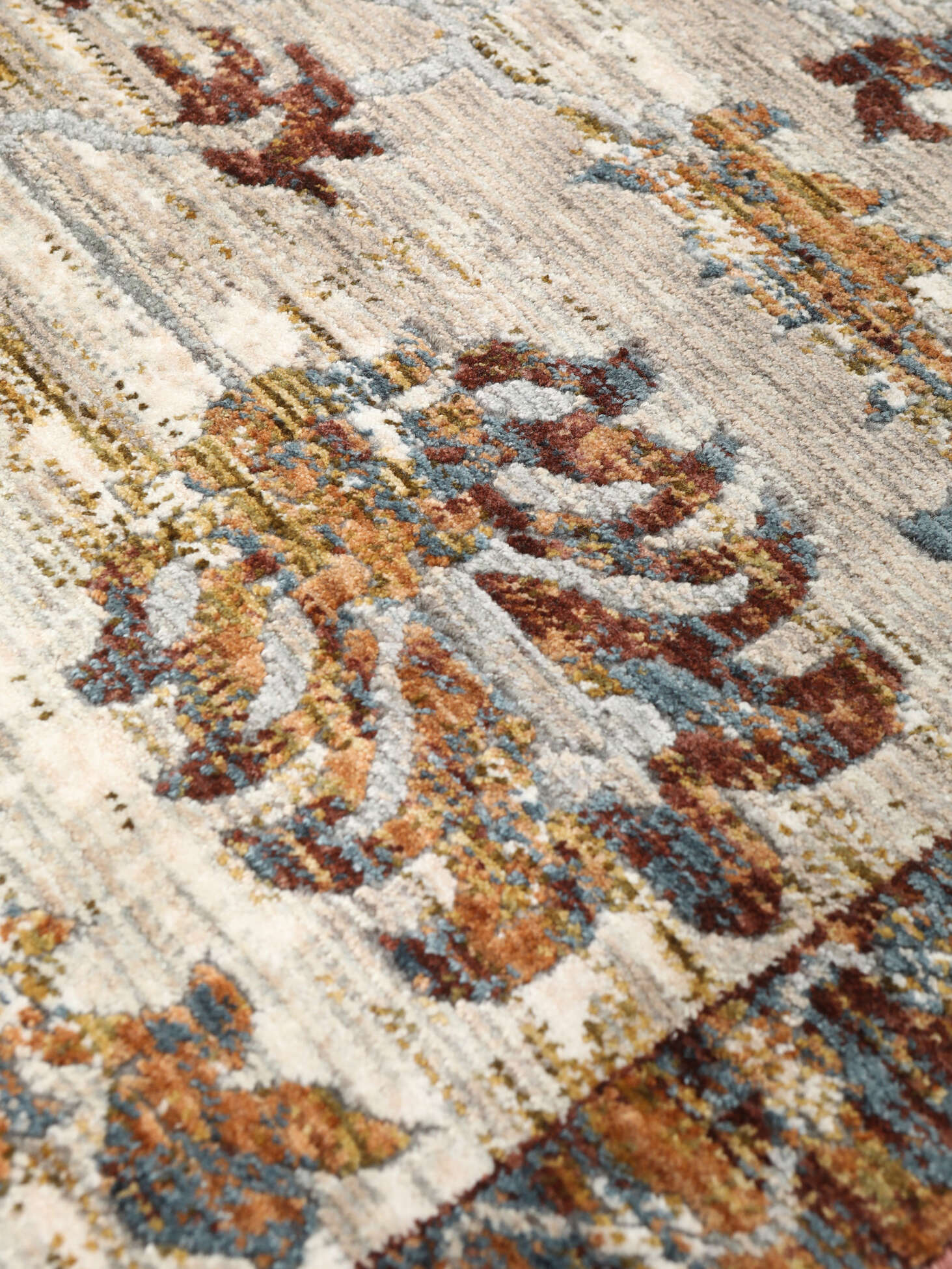 Muscati - Rost / Blau, Läufer 80 x 250 cm Teppich - Rugvista