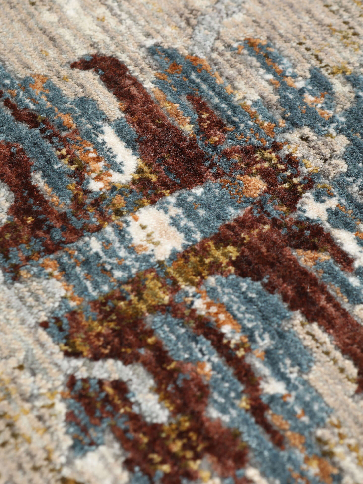 Muscati - Rust Red / Blue, Runner 80 x 250 cm Rug - Rugvista