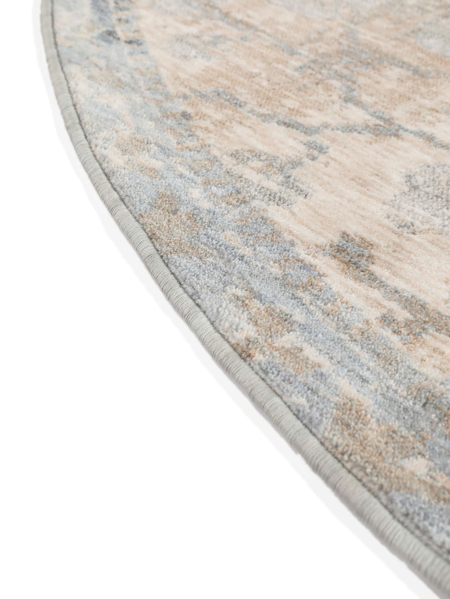 Danzani - Grey / Beige, Round Ø 200 cm Rug - Rugvista