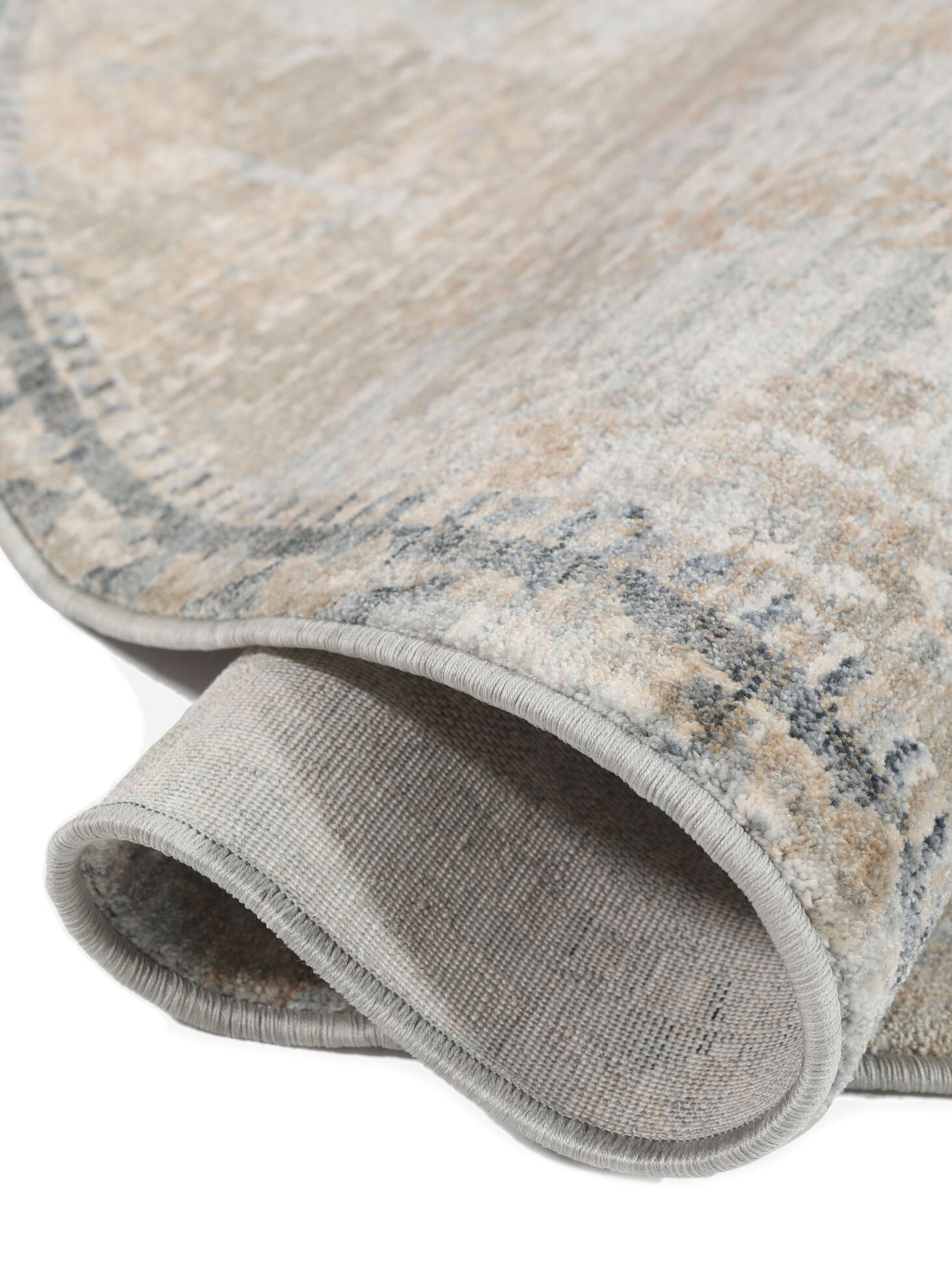 Danzani - Grey / Beige, Round Ø 200 cm Rug - Rugvista