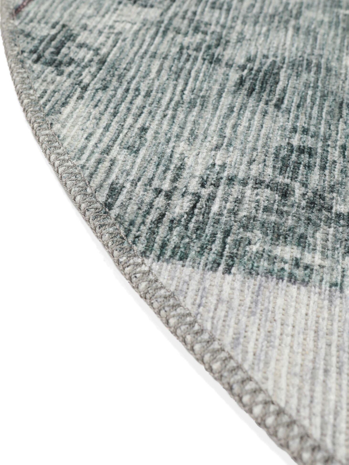 Rugvista Essential - Essence Modern - Light Grey / Terracotta, Round Ø ...