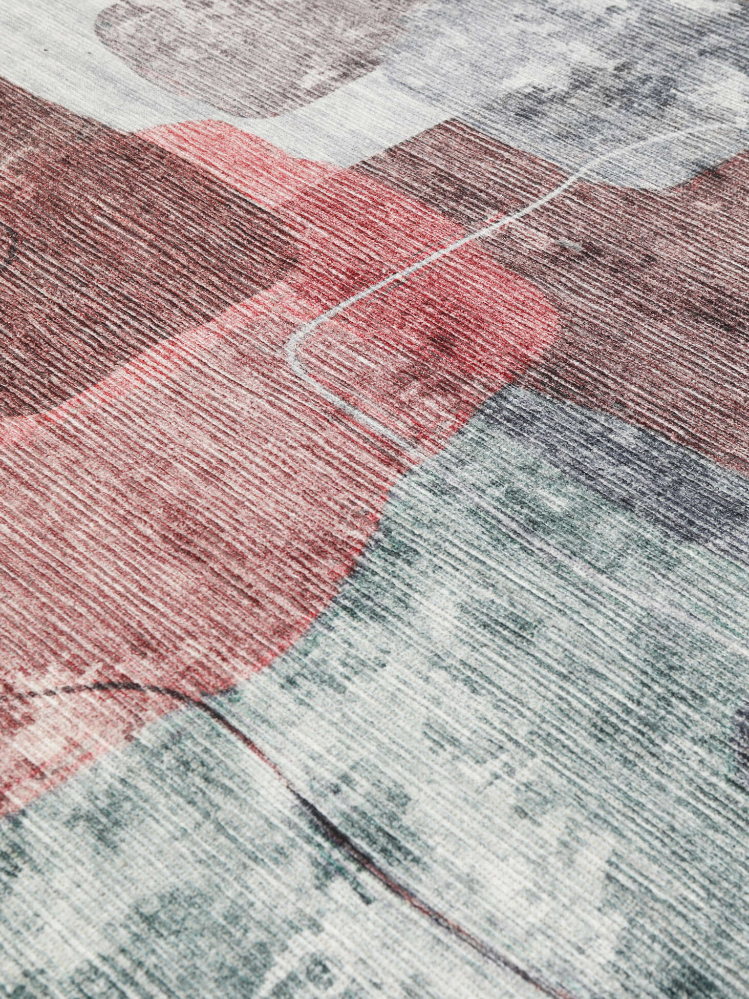 Rugvista Essential - Essence Modern - Light Grey / Terracotta, Round Ø ...