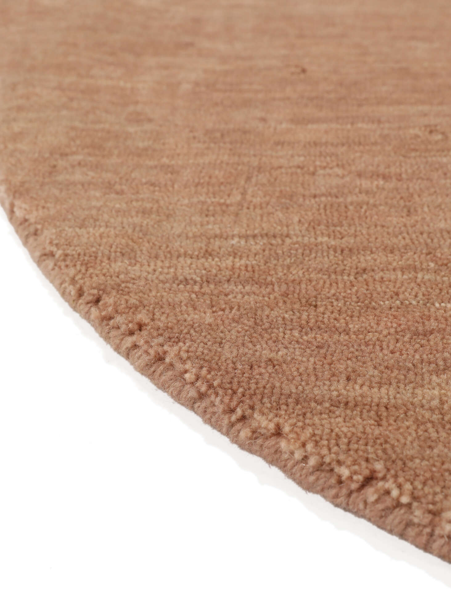 Handloom - Terracotta, Round Ø 200 cm Wool Rug - Rugvista