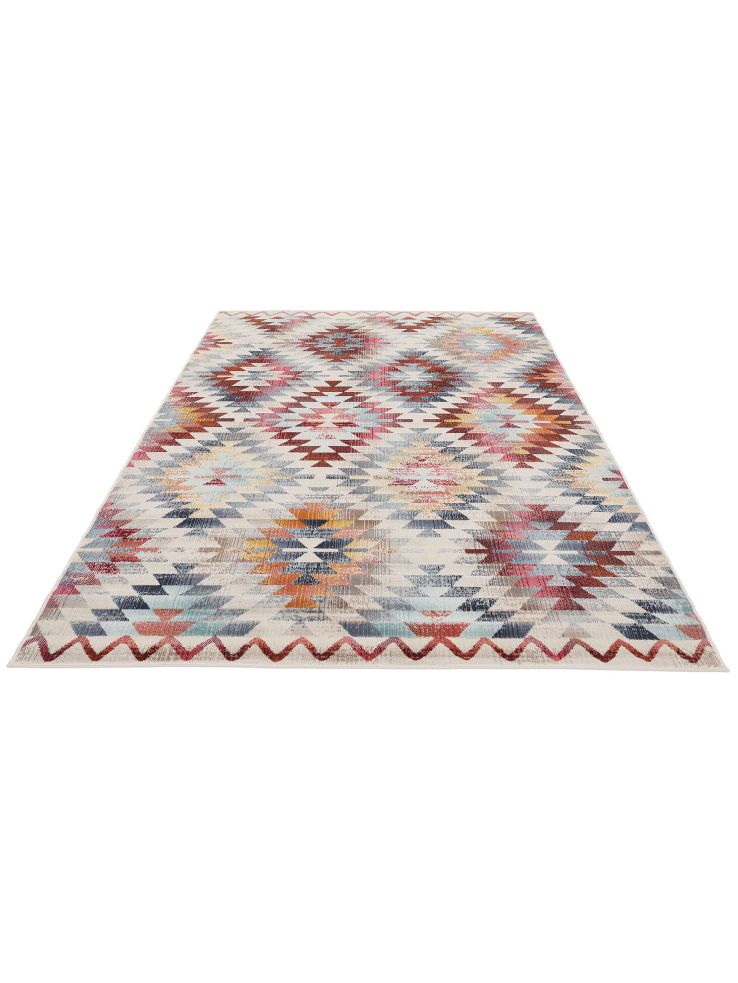 Rugvista Essential - Kerala - Red / Multicolor 140 x 200 cm Rug - Rugvista