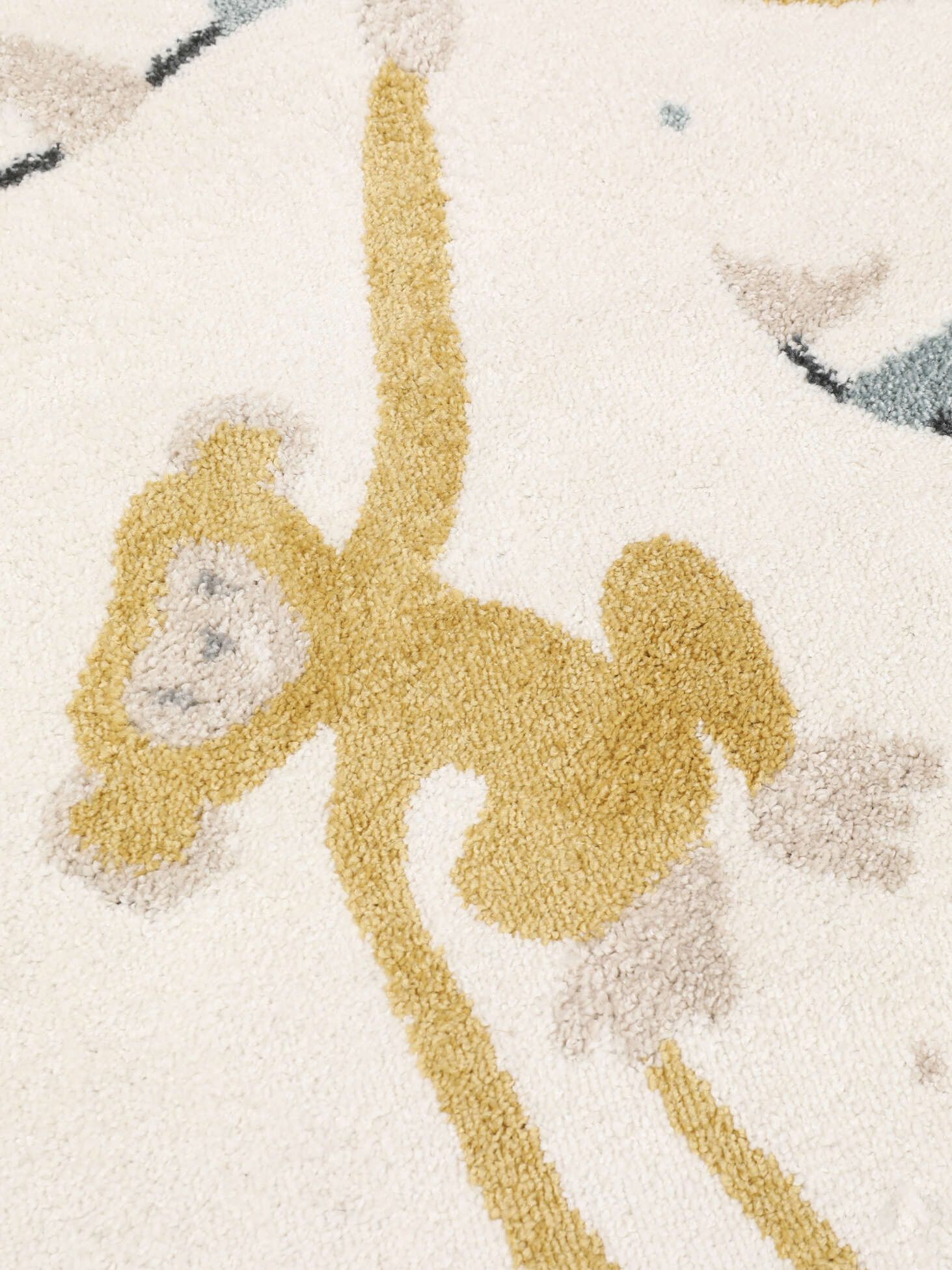 Rugvista Essential - Monkey Circus - Blue / Off White, Round Ø 150 cm ...