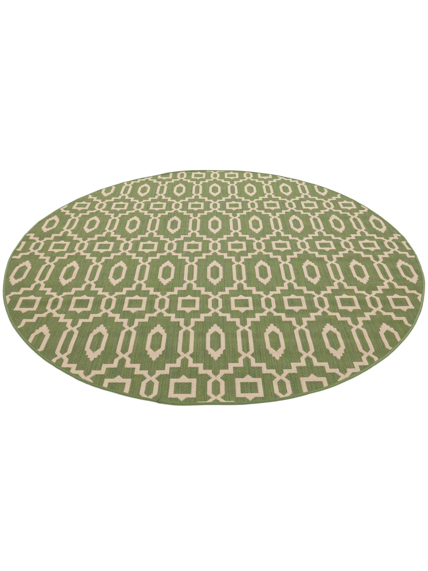 Rugvista Essential - Zellige - Green / Beige, Round Ø 200 cm Rug - Rugvista