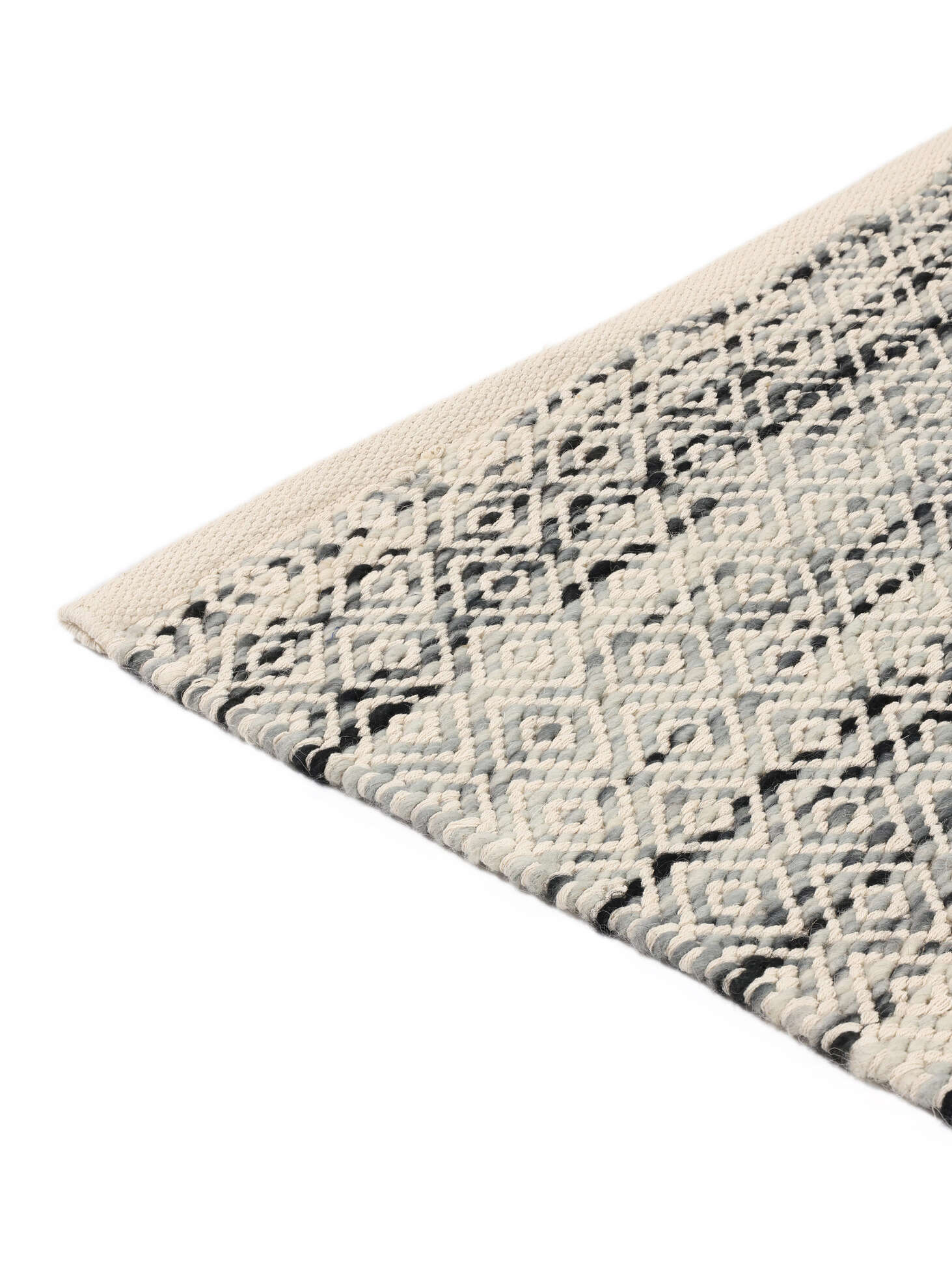 Hugo - Black / Grey 160 x 230 cm Wool Rug - Rugvista