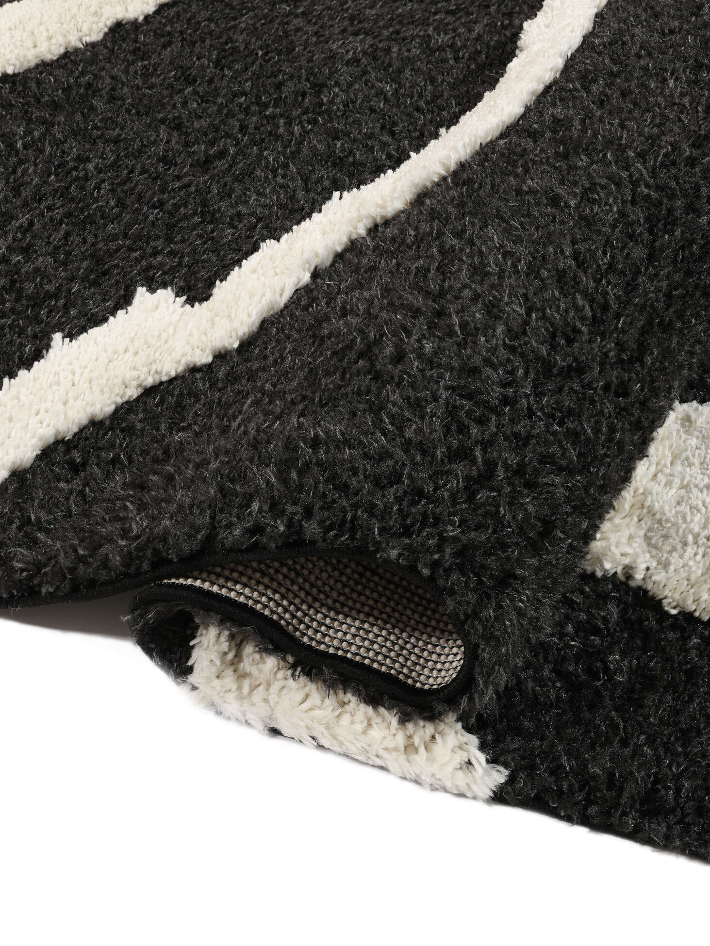 Ginori - Black / Off White 240 x 240 cm Rug - Rugvista