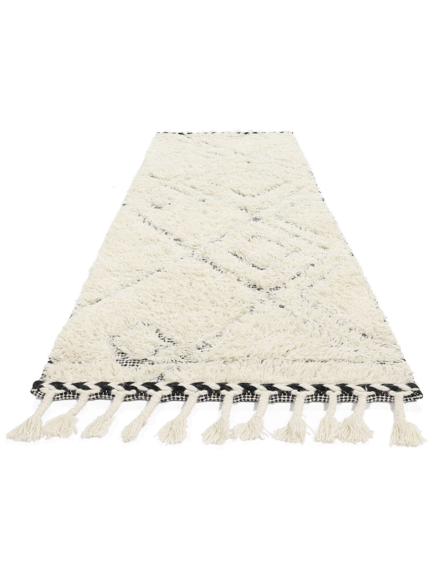 Marrakesh - Off White, Runner 80 x 250 cm Wool Rug - Rugvista