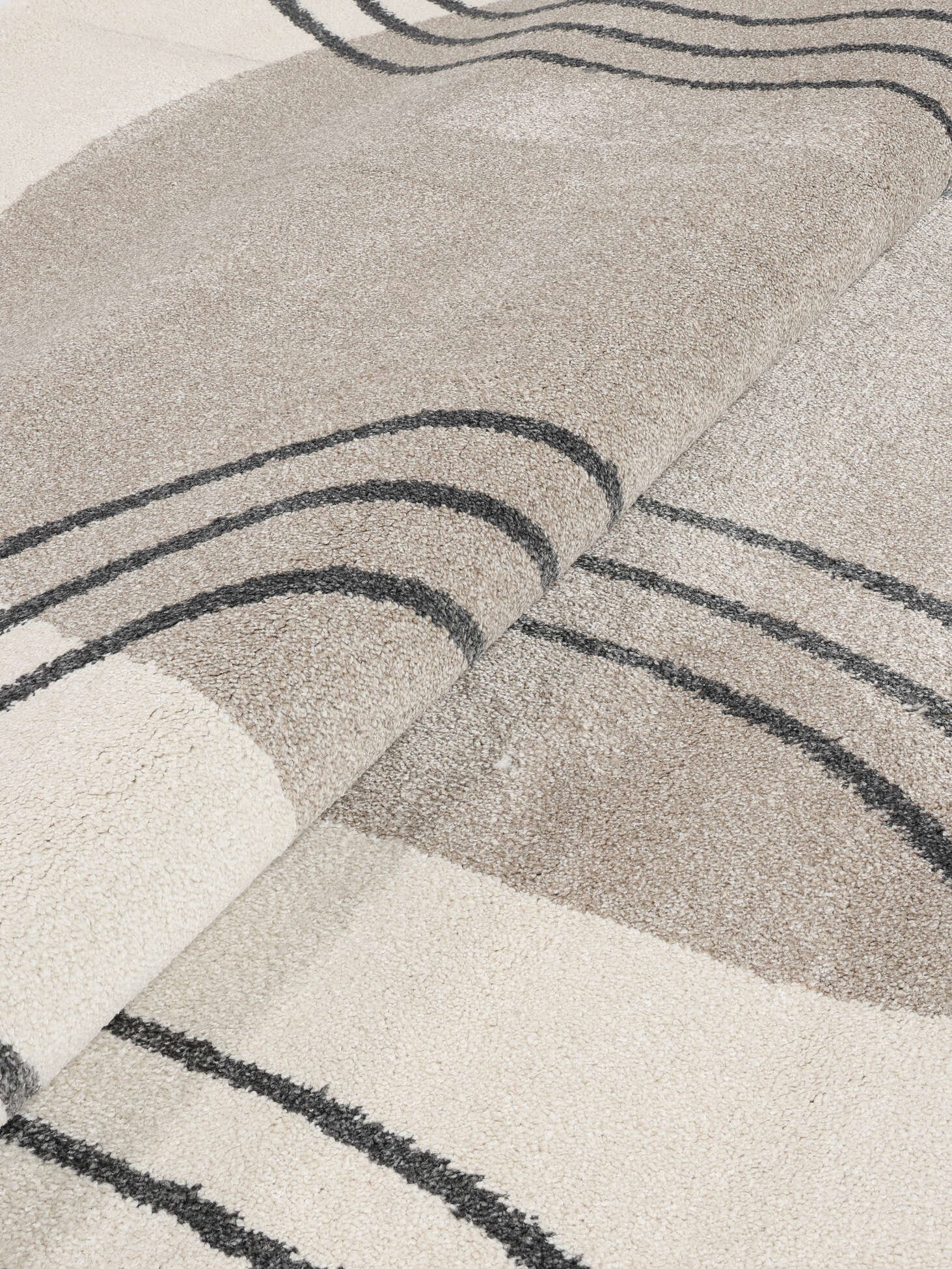 Rugvista Essential - Amphi - Grey / Taupe Brown, Round Ø 240 cm Rug ...