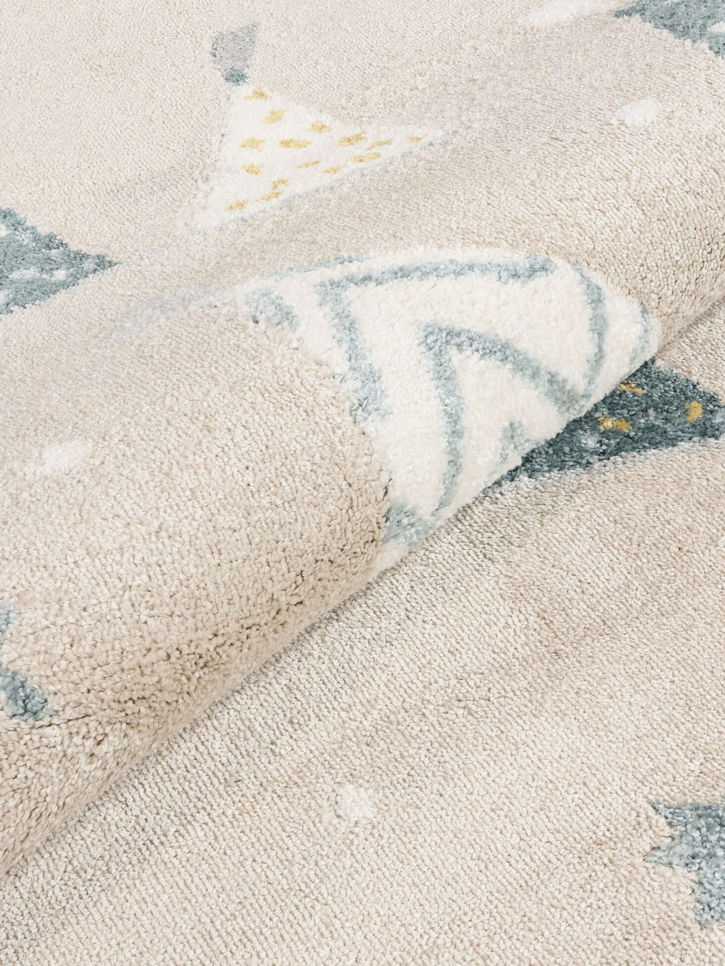 Rugvista Essential - Celebration - Beige / Blue, Round Ø 150 cm Rug ...