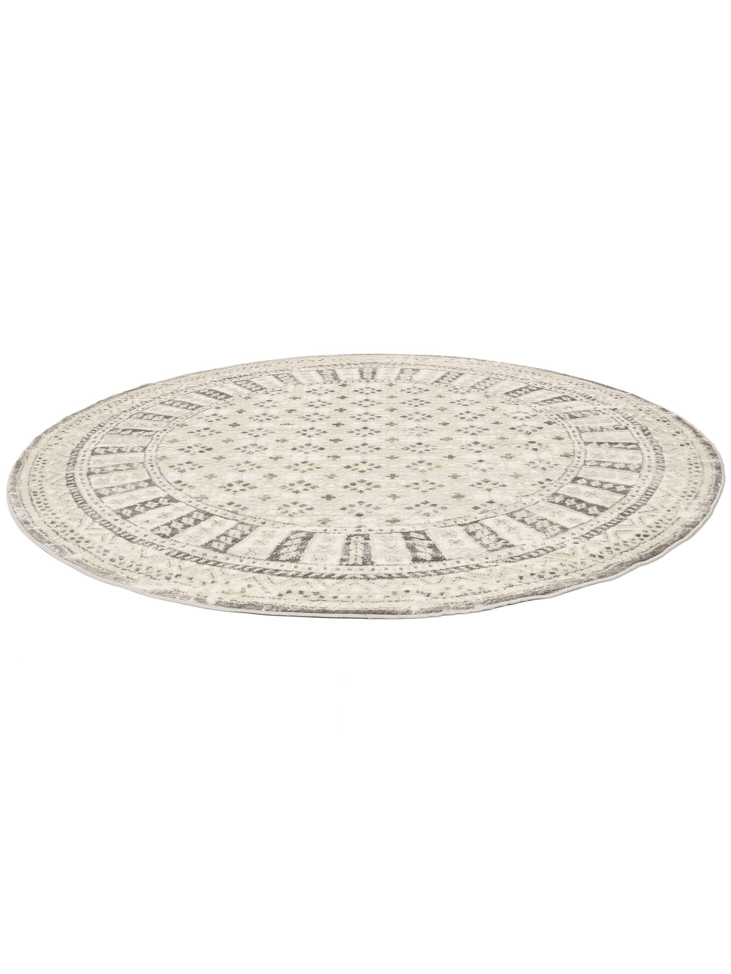 Rugvista Essential - Venus - Beige / Greige, Round Ø 200 cm Rug - Rugvista