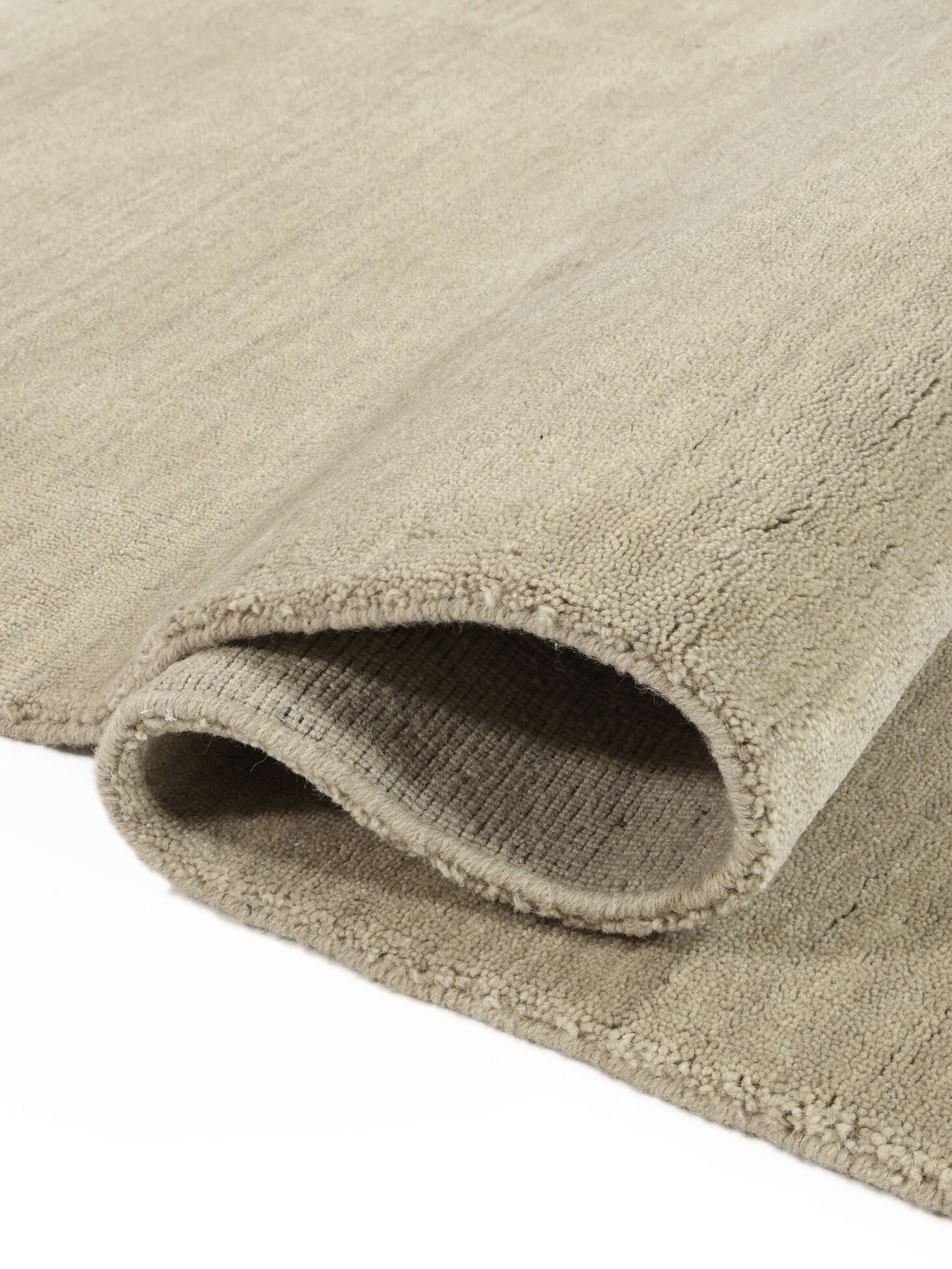 Handloom fringes - Greige 140 x 200 cm Wool Rug - Rugvista