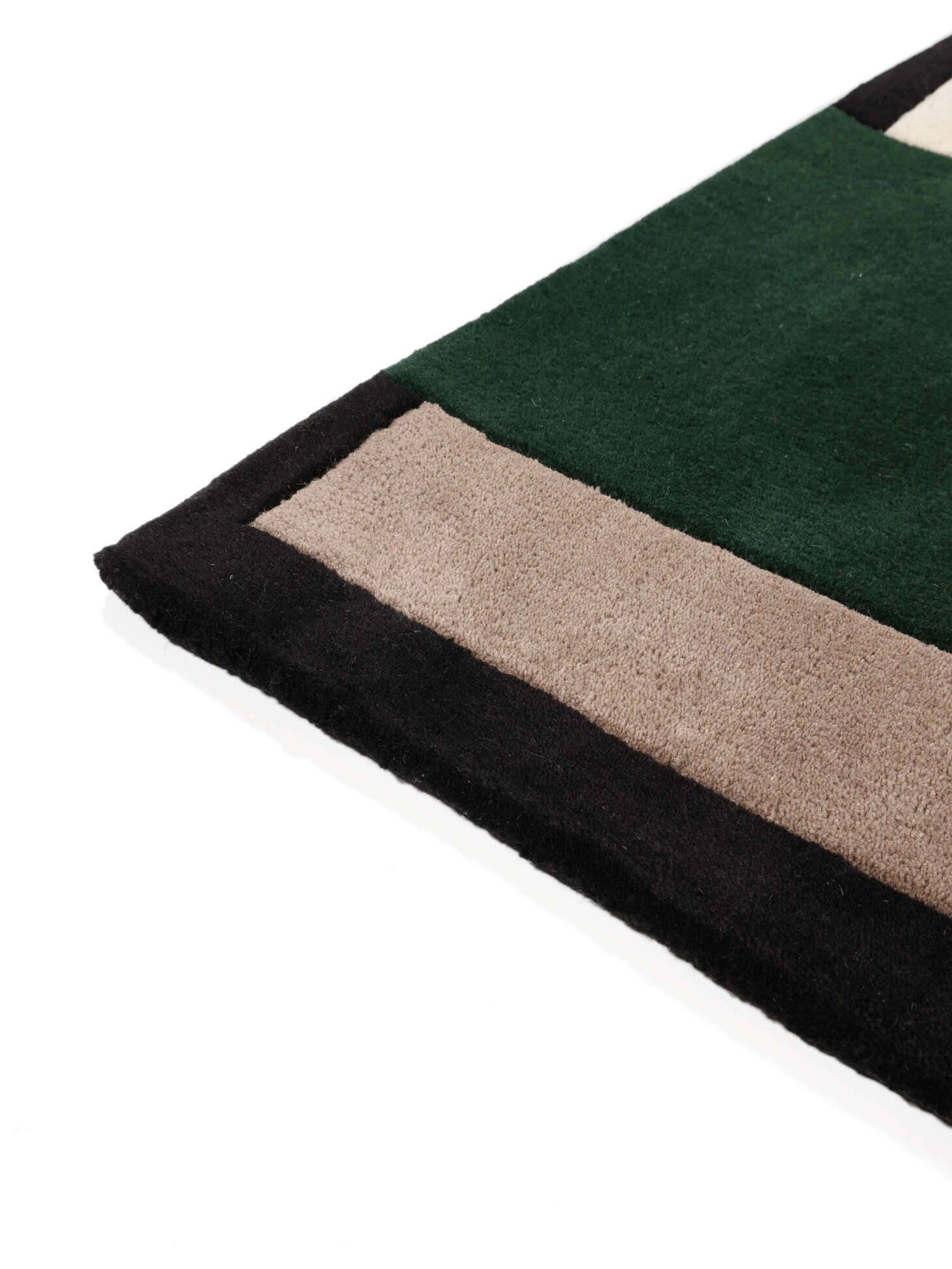 Greenery - Green / Brown 160 x 230 cm Wool Rug - Rugvista