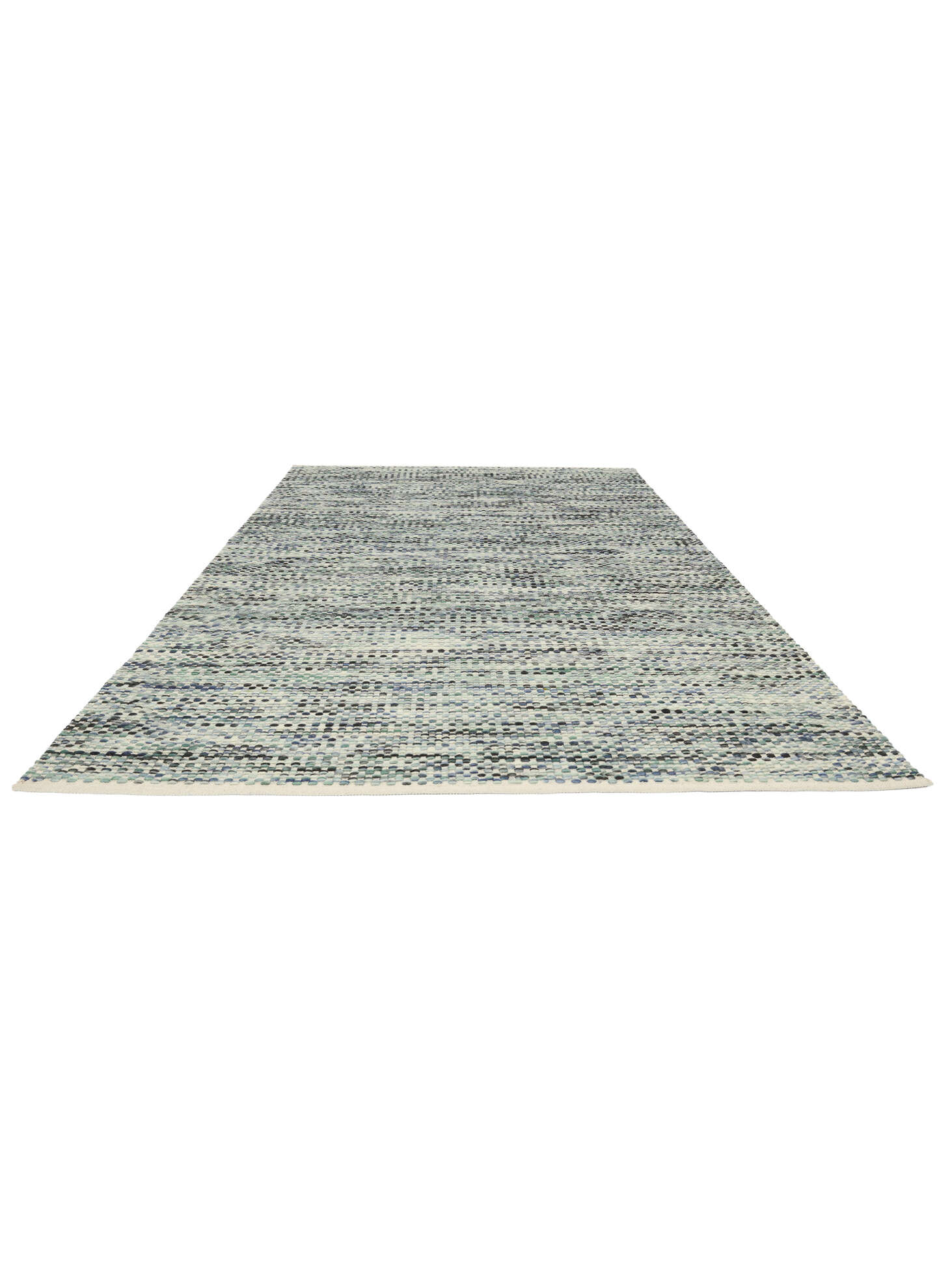 Pebbles - Grey / Blue 140 x 200 cm Wool Rug - Rugvista