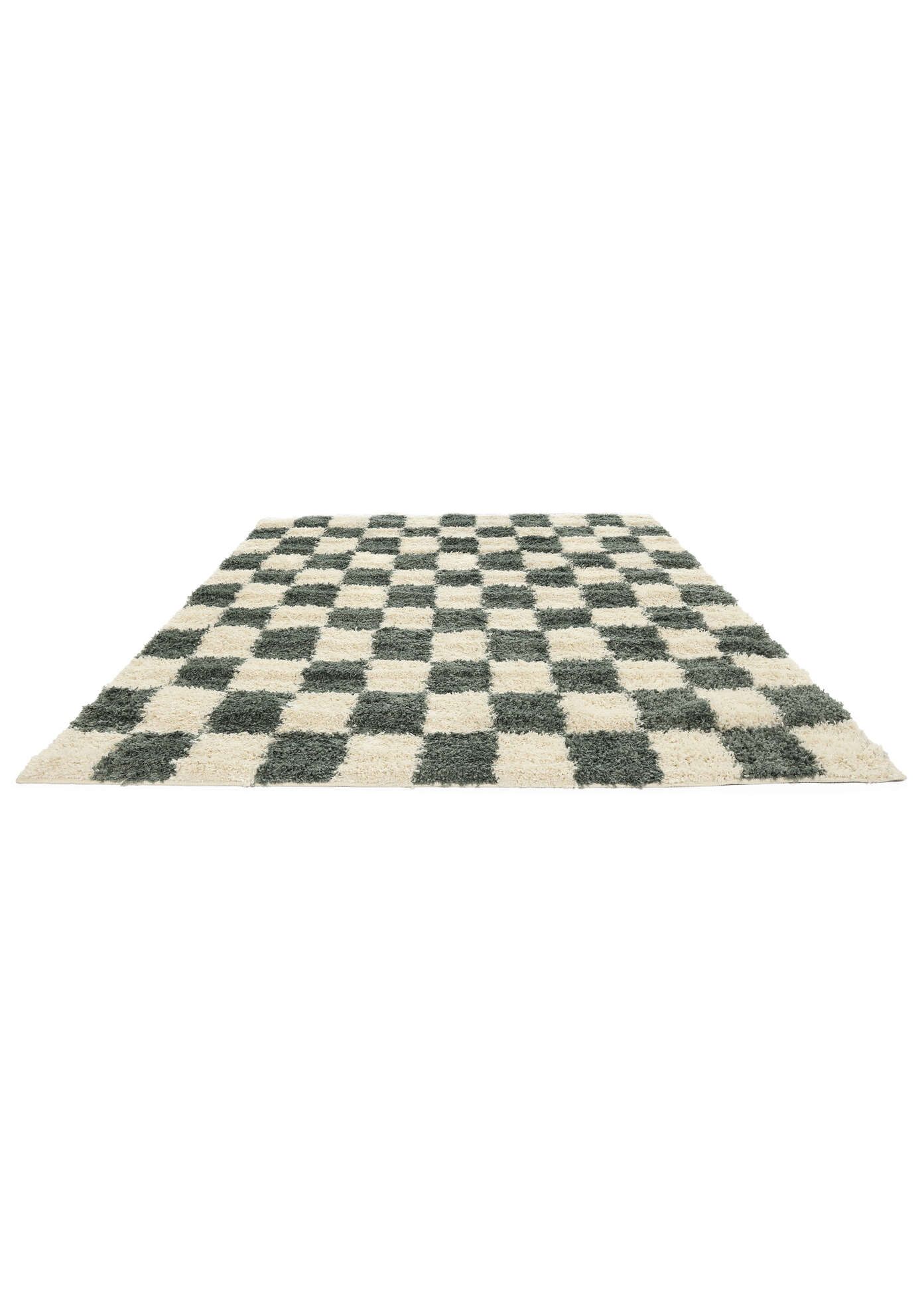 Rugvista Essential - Chessie - Green / Off White 200 x 200 cm Rug ...