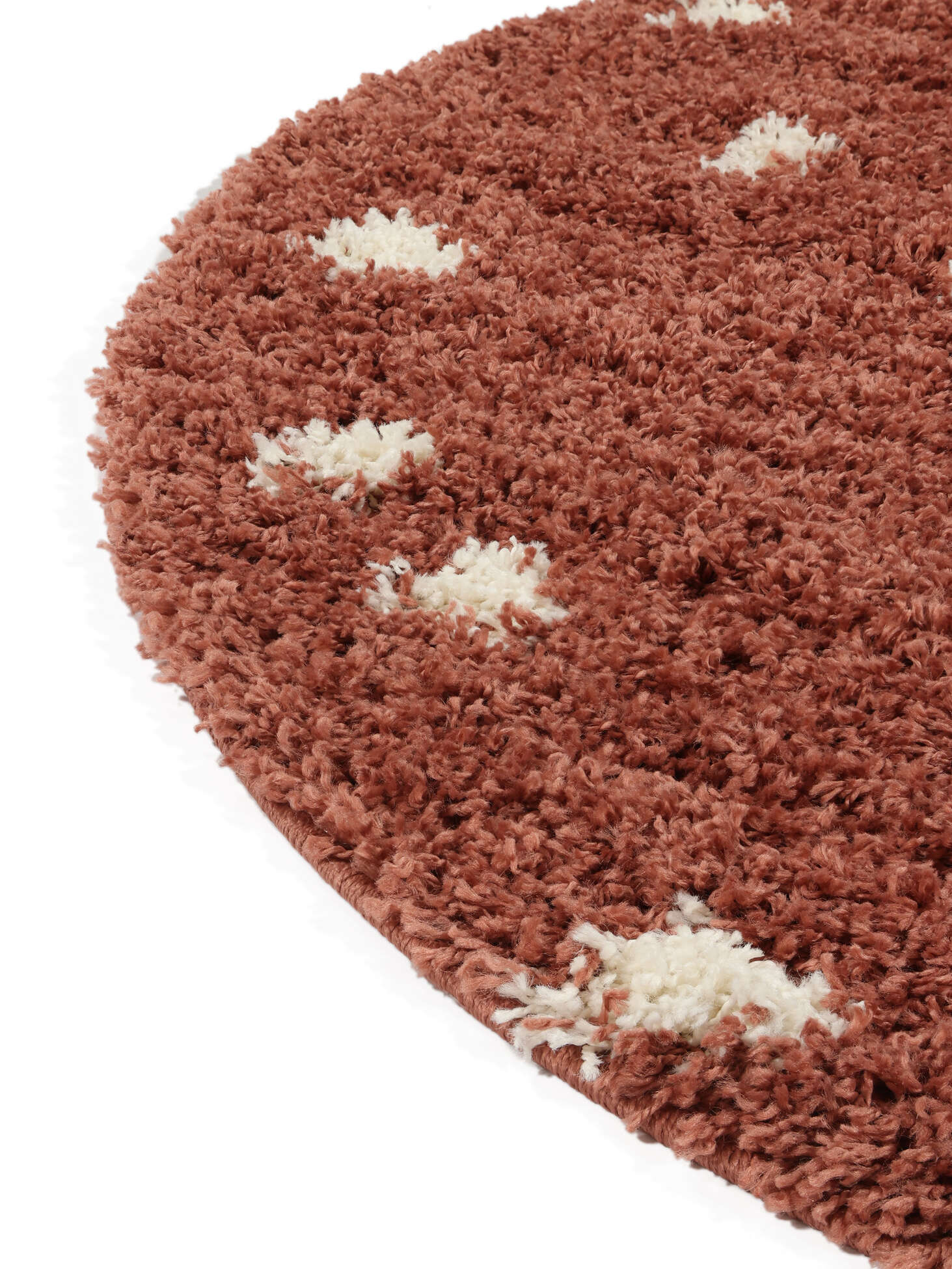 Rugvista Essential - Polly - Rost / Naturweiß, Rund Ø 150 cm Teppich ...