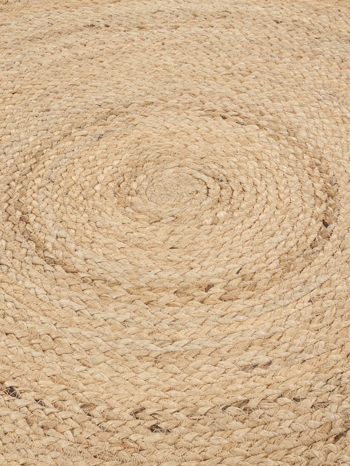 Pella - Beige, Round Ø 100 cm Jute Rug - Rugvista