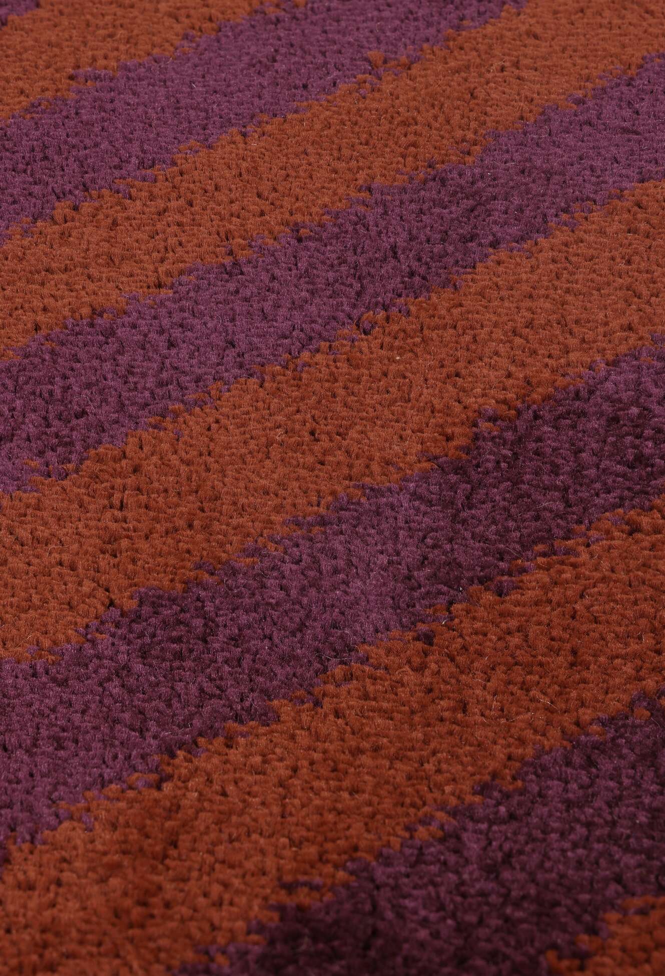 Rugvista Essential - Bianca Stripe - Dark Purple / Terracotta 67 x 50 ...