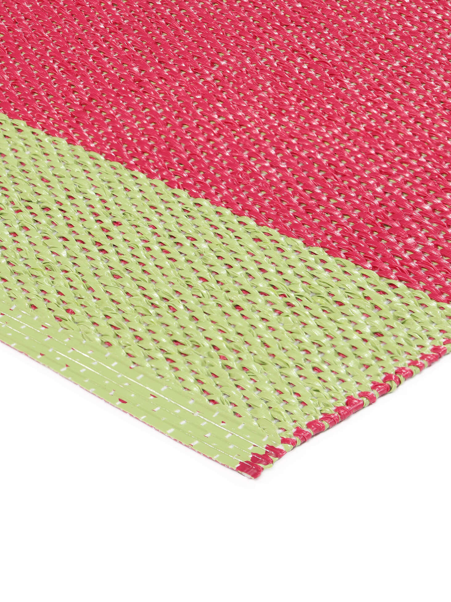 Emil - Pink / Green, Runner 70 x 300 cm Plastic Rug - Rugvista