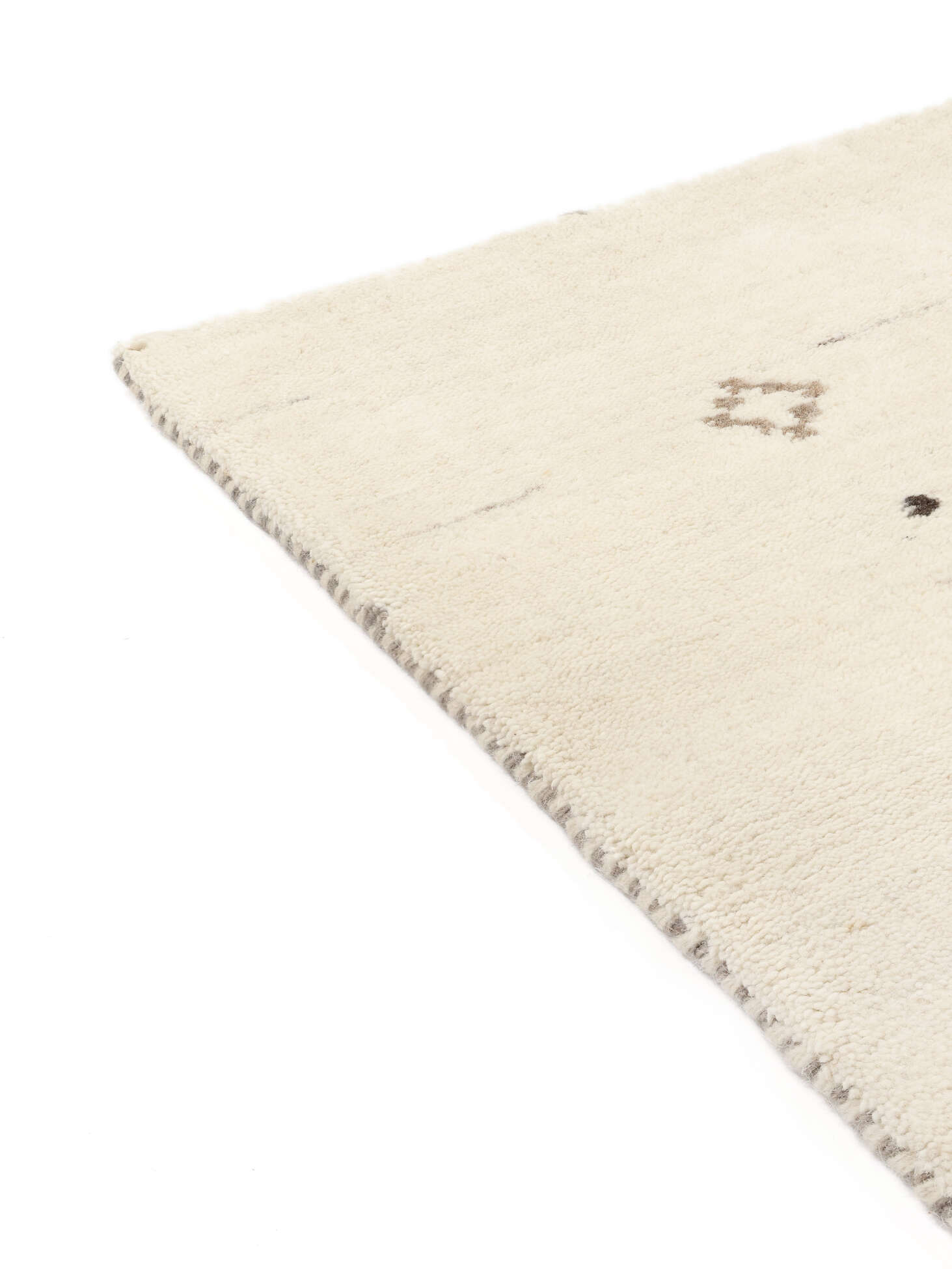 Gabbeh Giza - Branco Pérola 200 x 300 cm Tapete Lã - Rugvista