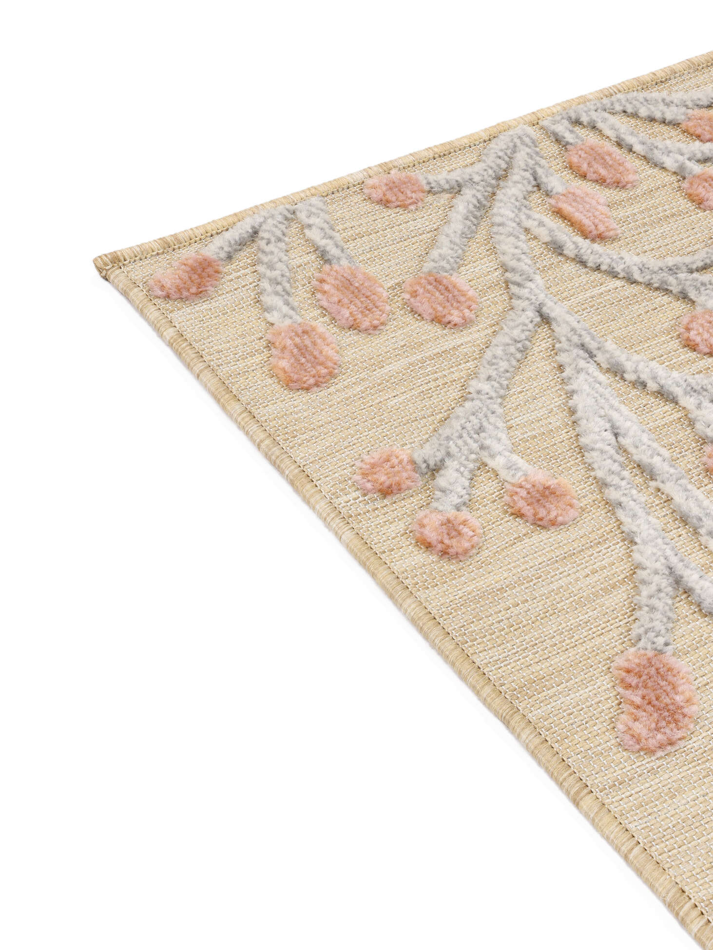 Rugvista Essential - Garden - Beige / Pink 100 x 160 cm Rug - Rugvista