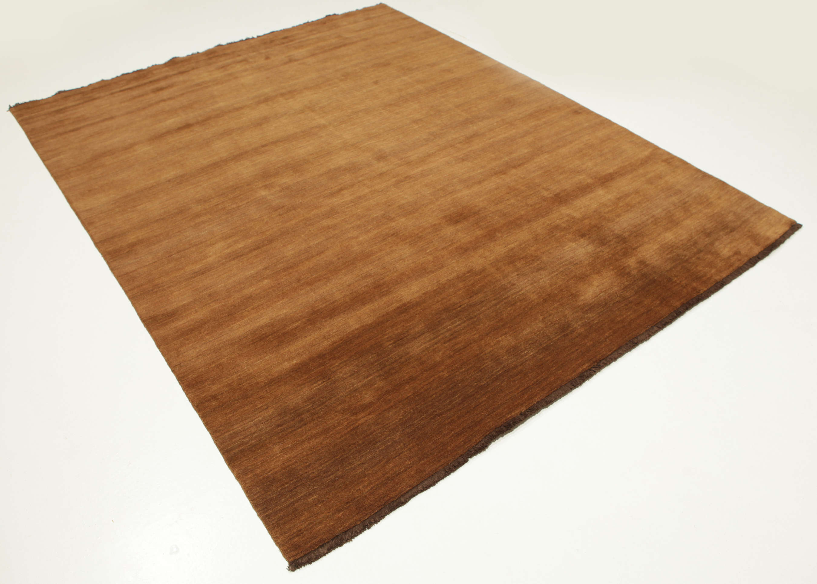 Handloom fringes - Brown 200 x 250 cm Wool Rug - Rugvista