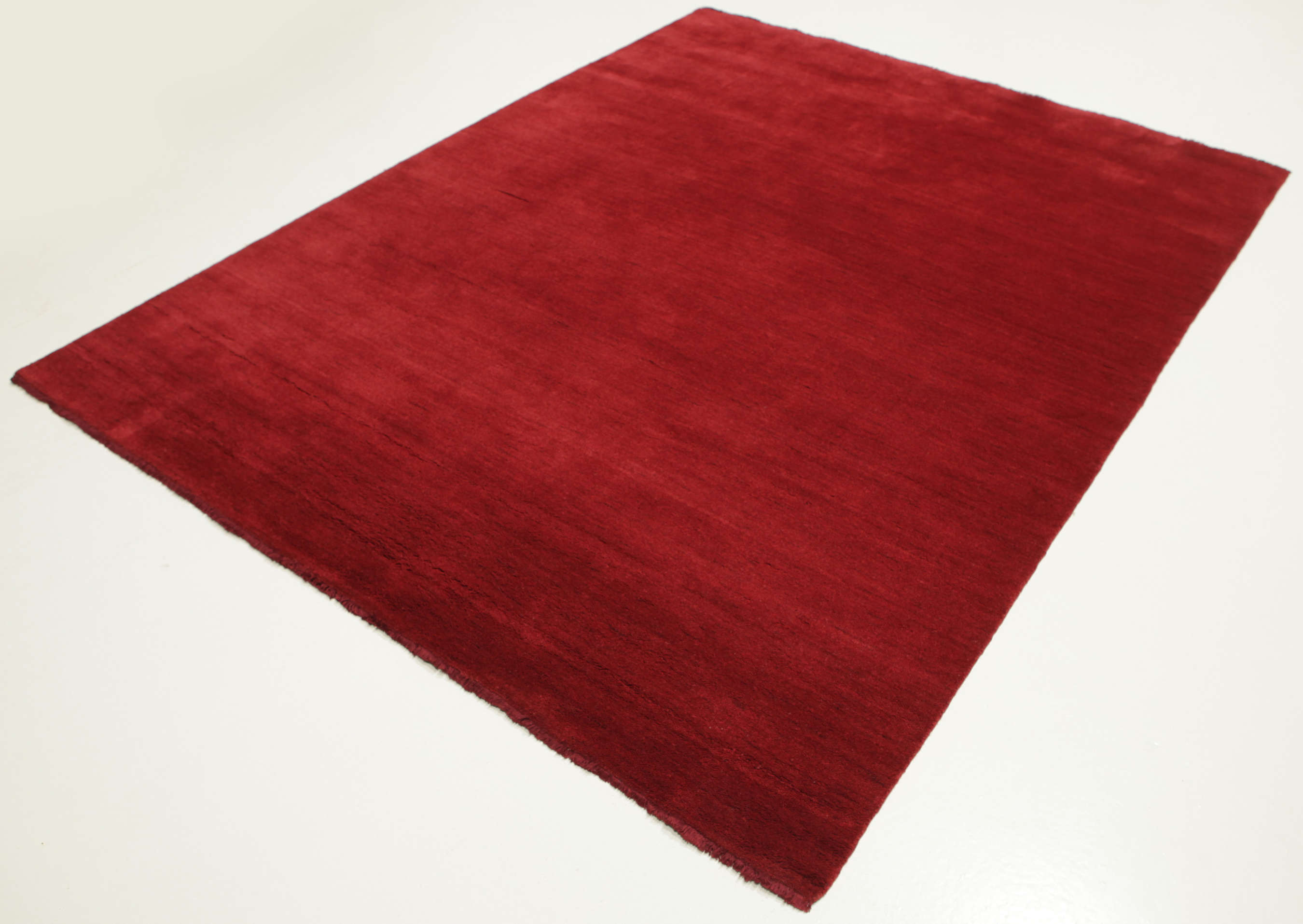 Handloom Fringes Tummanpunainen 200 X 250 Cm Villamatto Rugvista Handloom Fringes Tummanpunainen 200 X 250 Cm Villamatto Rugvista