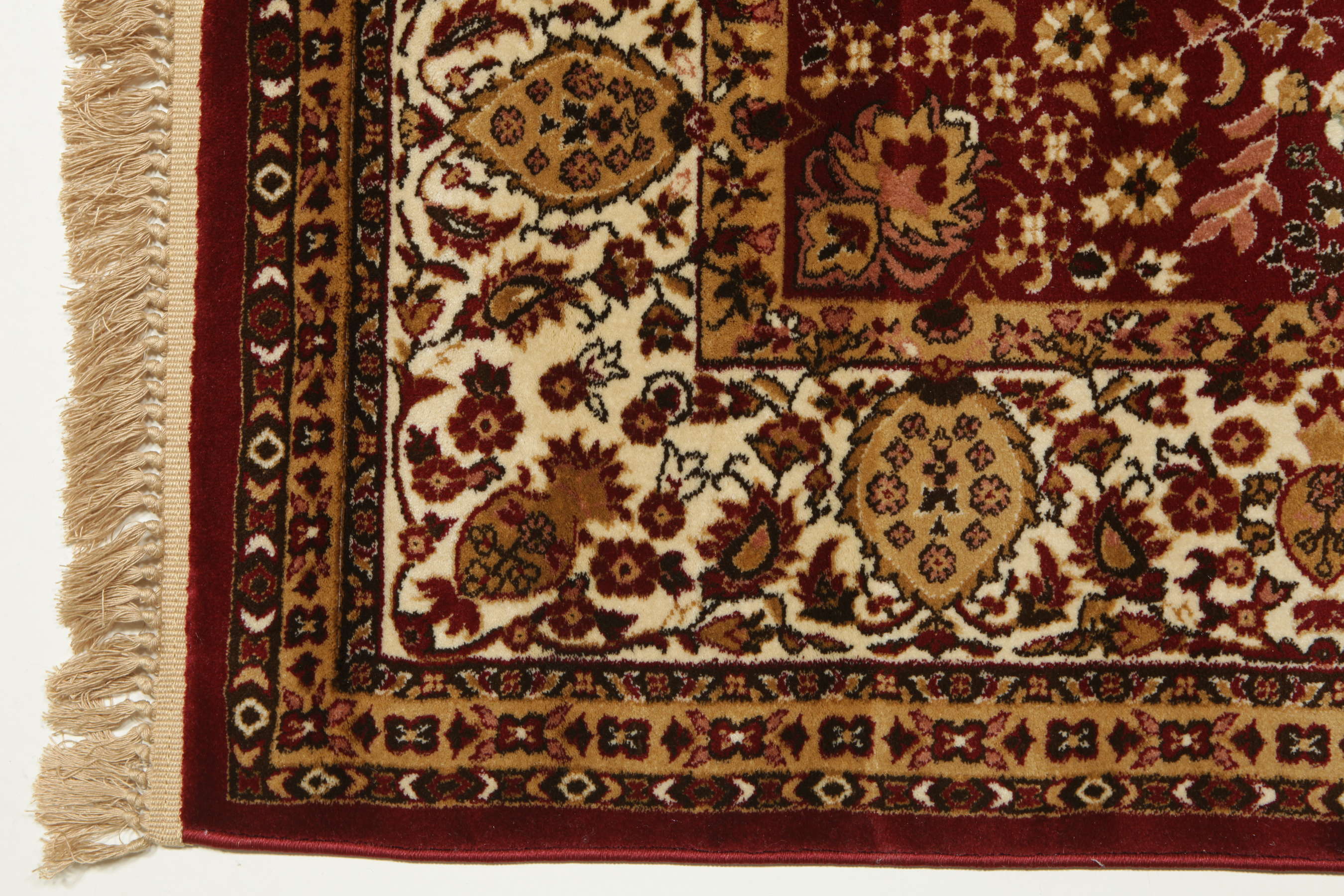 Kerman Diba - Red 200 x 200 cm Viscose Rug - Rugvista