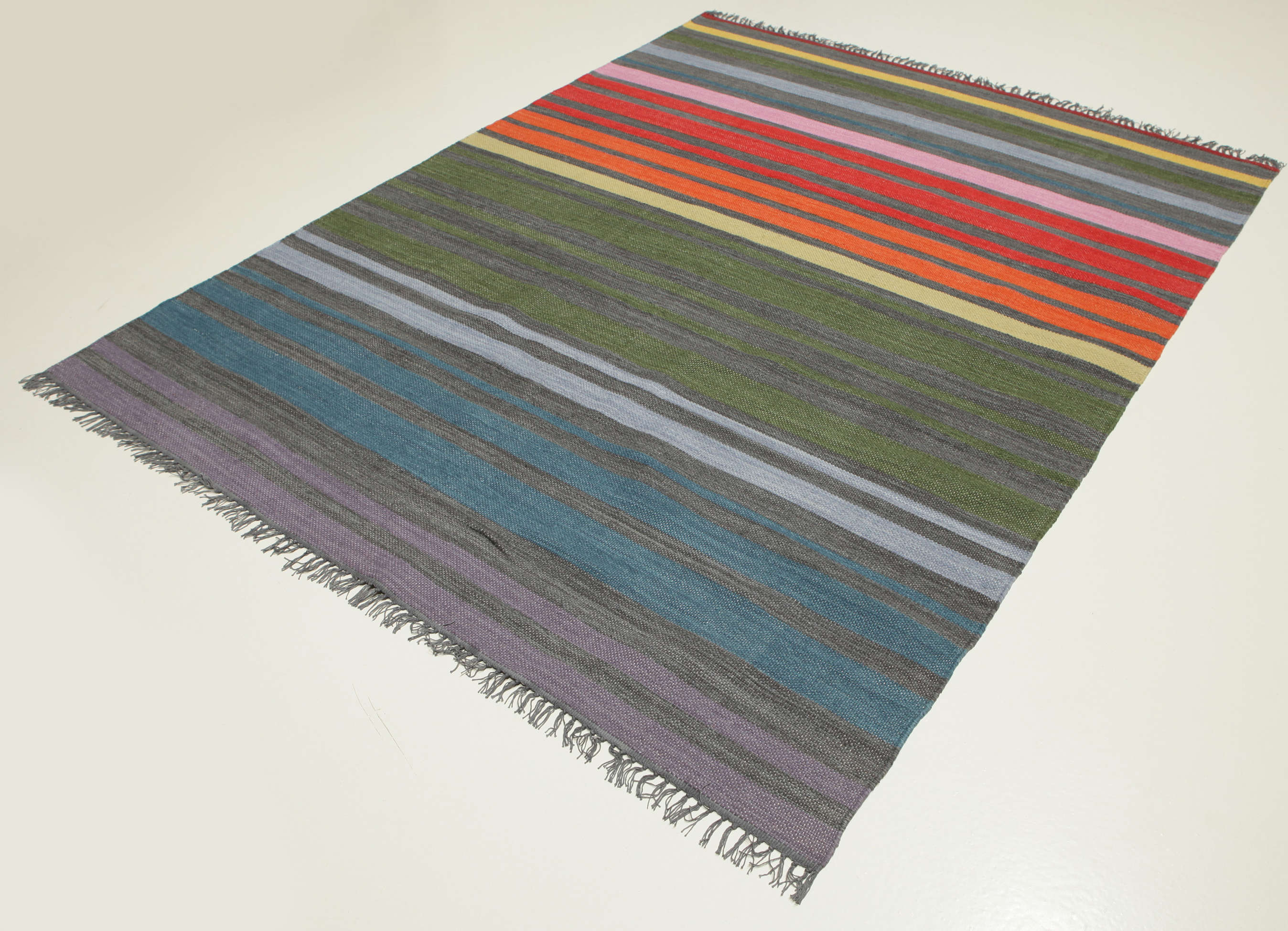 Rugvista Essential - Rainbow Stripe - Multicolor 200 x 250 cm Cotton ...