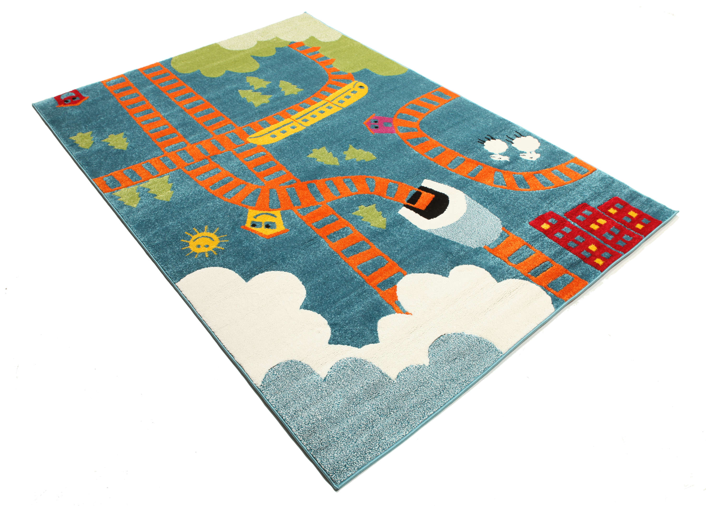 Railway - Blue / Multicolor 160 x 230 cm Rug - Rugvista