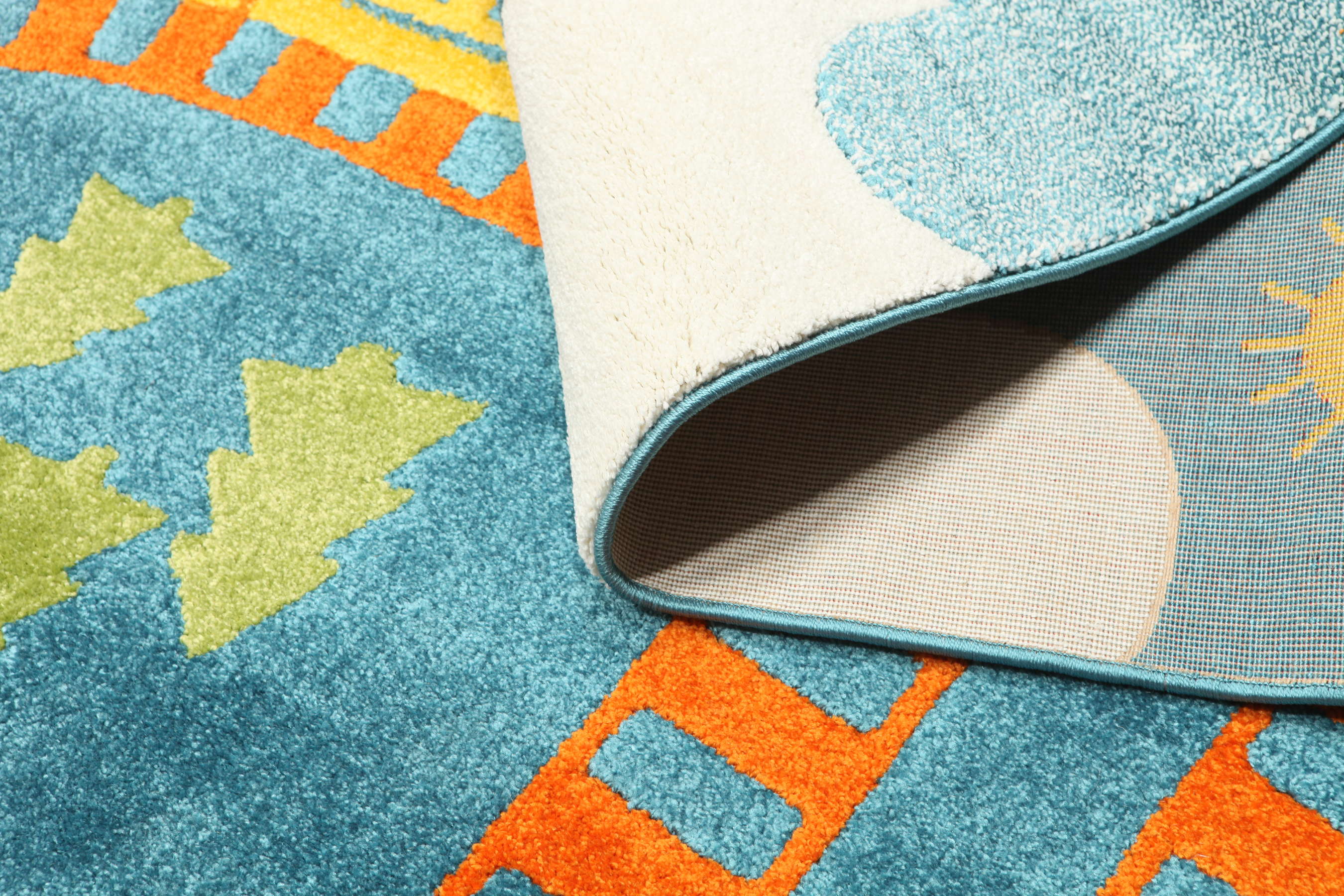 Railway - Blue / Multicolor 160 x 230 cm Rug - Rugvista